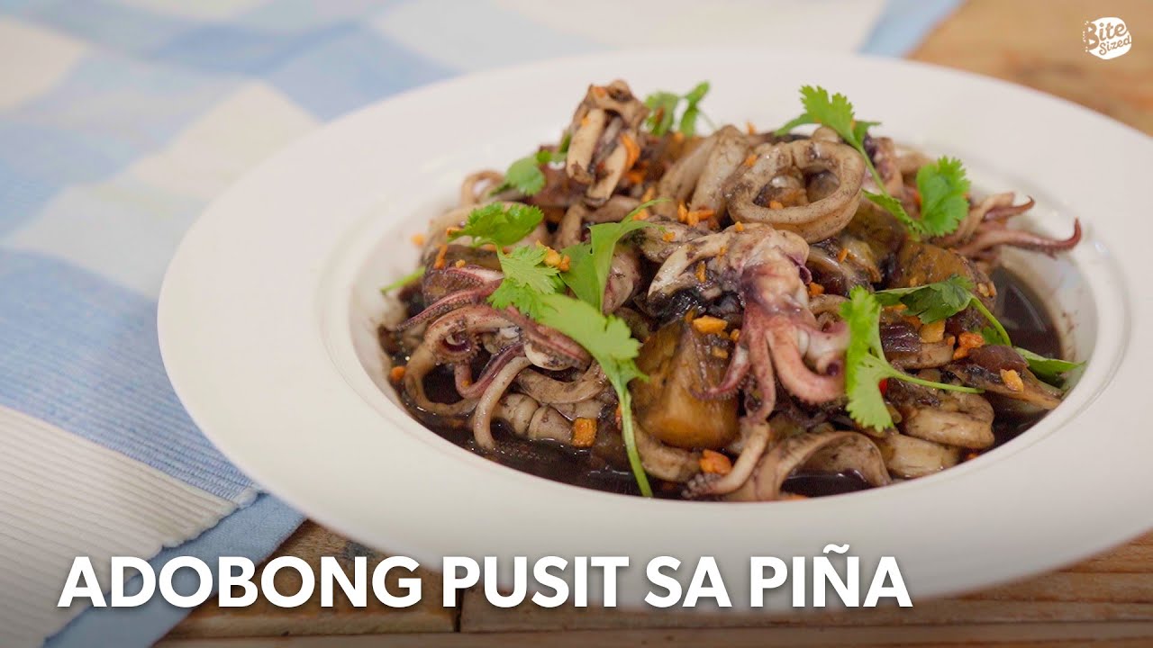 How To Make Adobong Pusit sa Piña | Filipino Recipe For Squid With ...