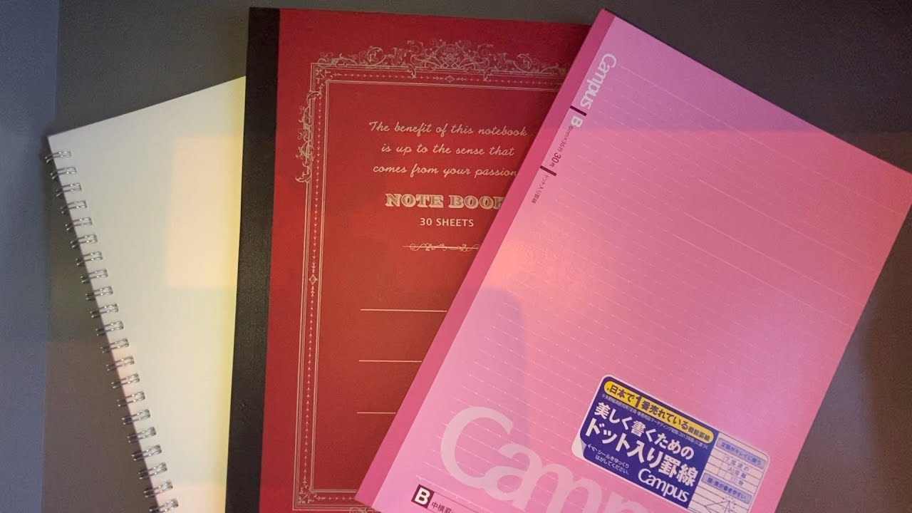 Three $2.80 Daiso Notebooks. Are they fountain pen friendly? - YouTube