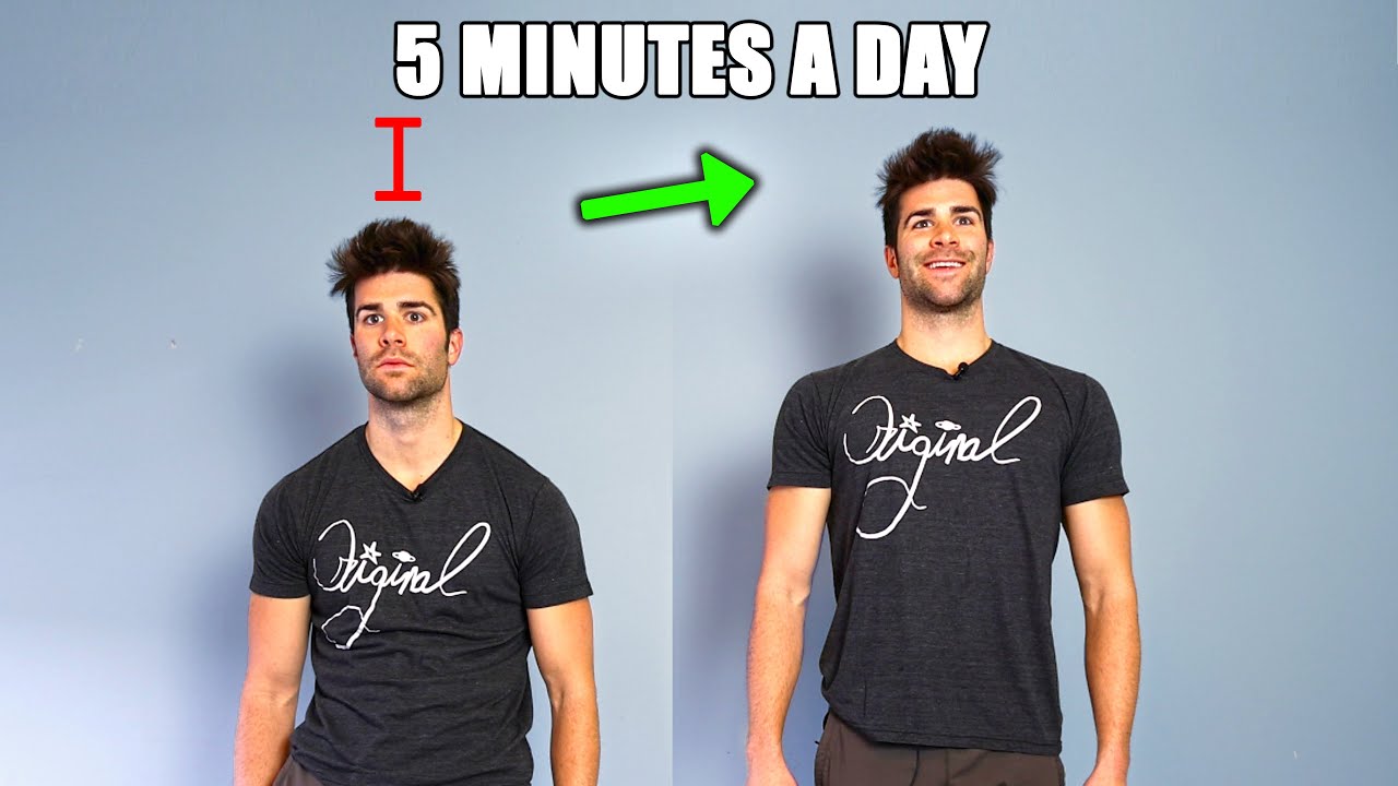 How to Actually Get Taller! - 5 Minutes A Day Routine for Height - YouTube