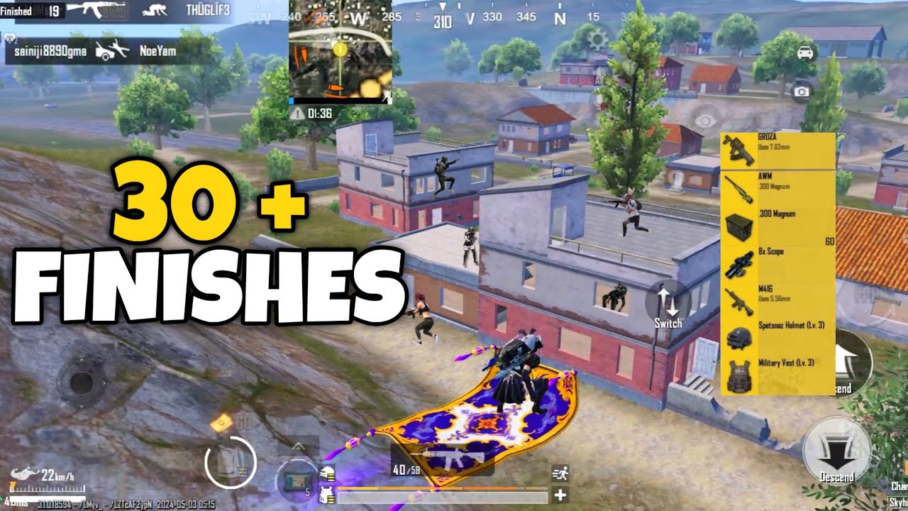 SOLO vs SQUAD FULL RUSH GAMEPLAY PUBG/BGIM IPHONE 13 PRO MAX 90 FPS ...