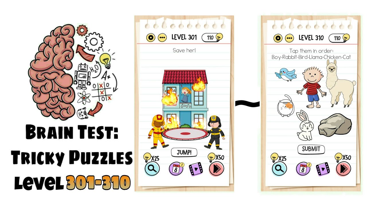 HOW TO SOLVE Brain Test: Tricky Puzzles Level 301-310 #BrainTest# ...