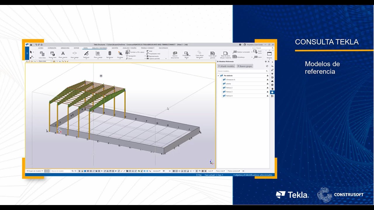 Inserta modelos de referencia en Tekla Structures - YouTube