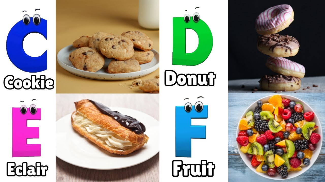 Food phonics song for kids |Alphabets phonics for kids |Phonics Song ...