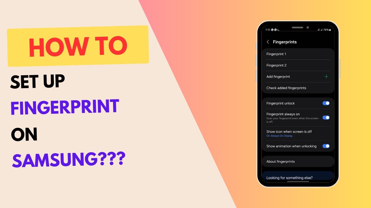 How to Set Up Fingerprint on Samsung Phone - YouTube