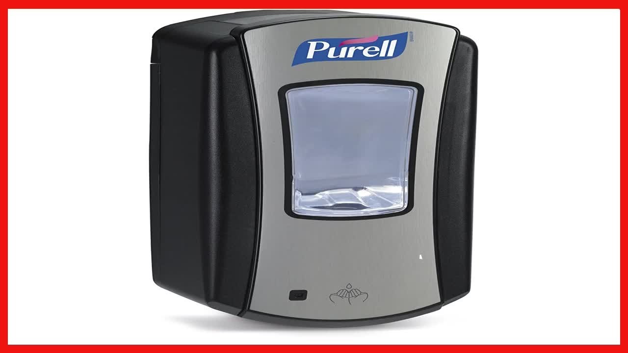 PURELL LTX-12 Touch-Free Hand Sanitizer Dispenser, Chrome/Black Finish ...