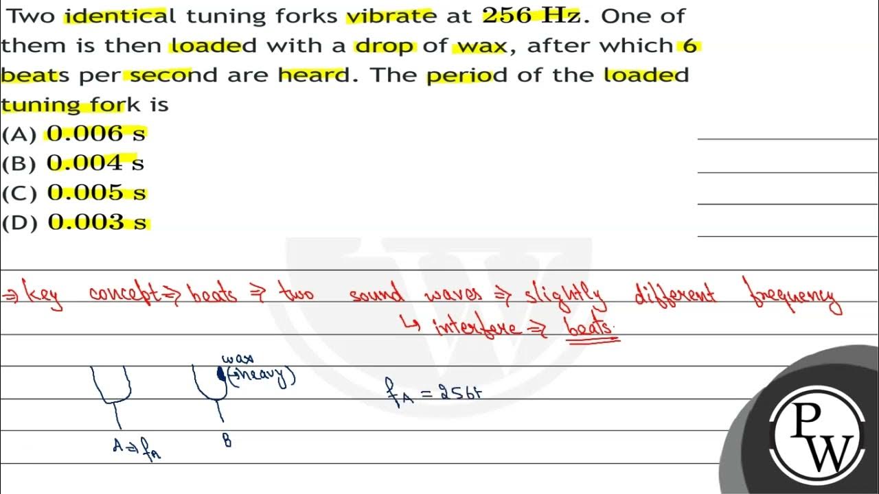 Two Identical Tuning Forks Vibrate At 256 mathrm Hz One Of two-identical-tuning-forks-vibrate-at-256-mathrm-hz-one-of