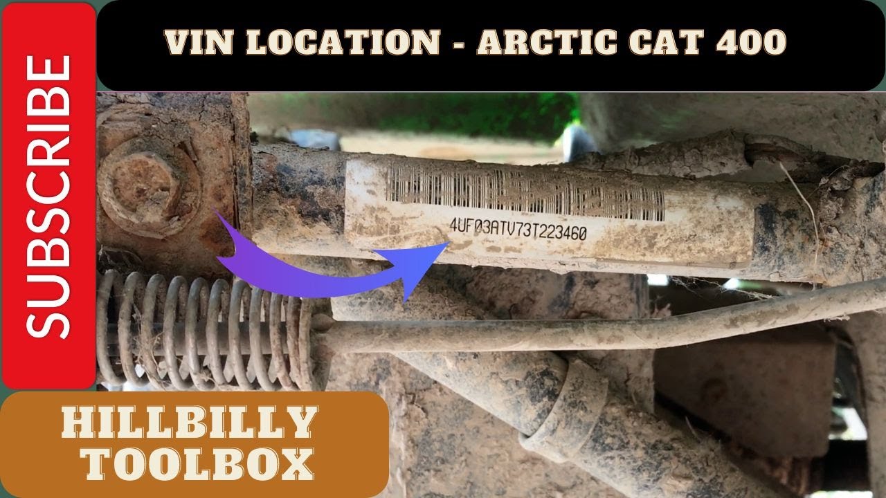 How to find your VIN - Arctic cat 400 - YouTube