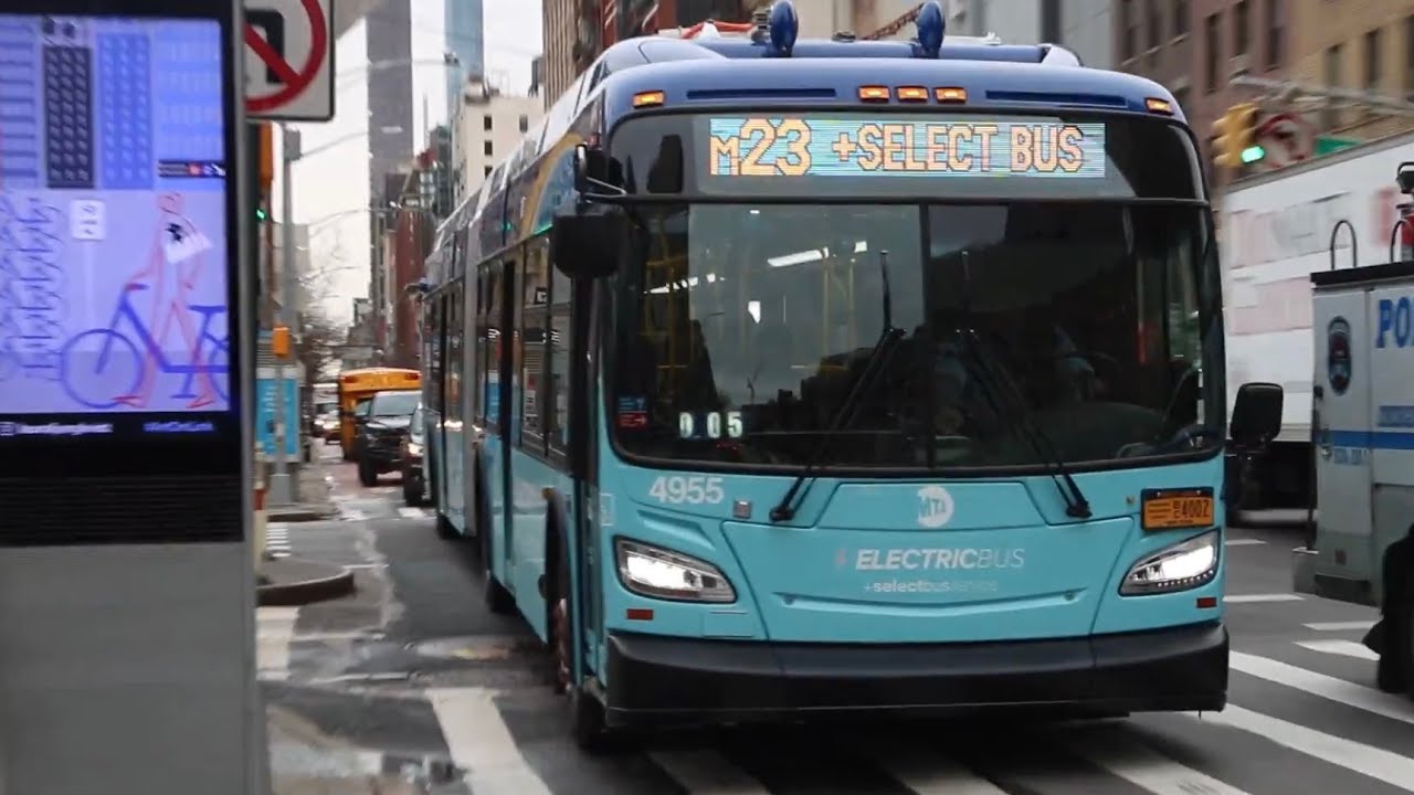 2019 New Flyer XE60 #4955 on the M23 Select Bus Service in Midtown ...