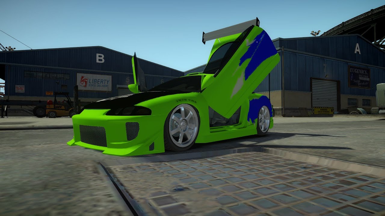 GTA IV 1996 MITSUBISHI ECLIPSE GSX CRASH TESTING - YouTube