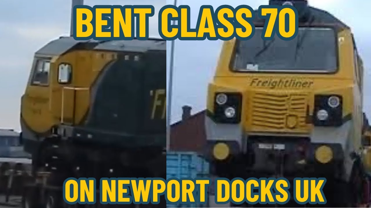 Dropped Locomotive On Delivery Freighliner 70012 on Newport docks - YouTube