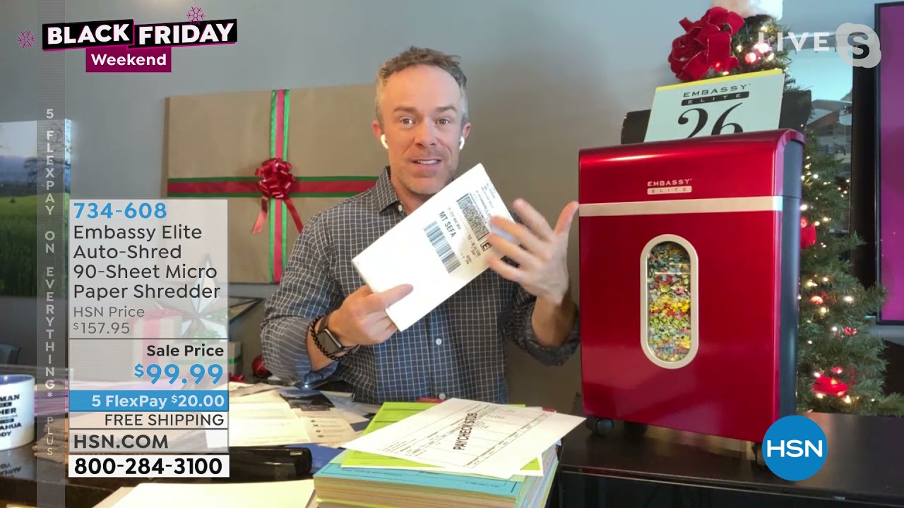 Embassy Elite AutoShred 90Sheet Micro Paper Shredder - YouTube