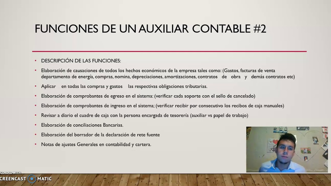 Funciones del auxiliar contable #2 - YouTube