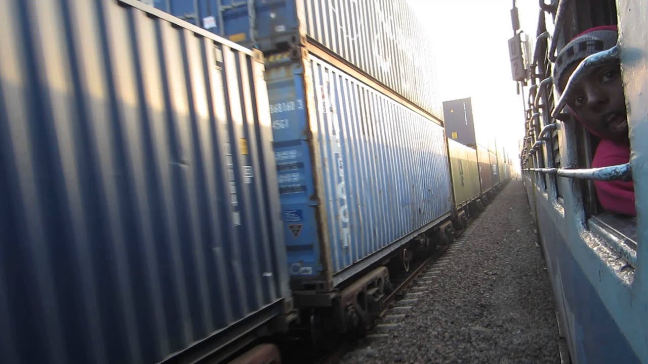 Double stack container train at Phulera junction ...