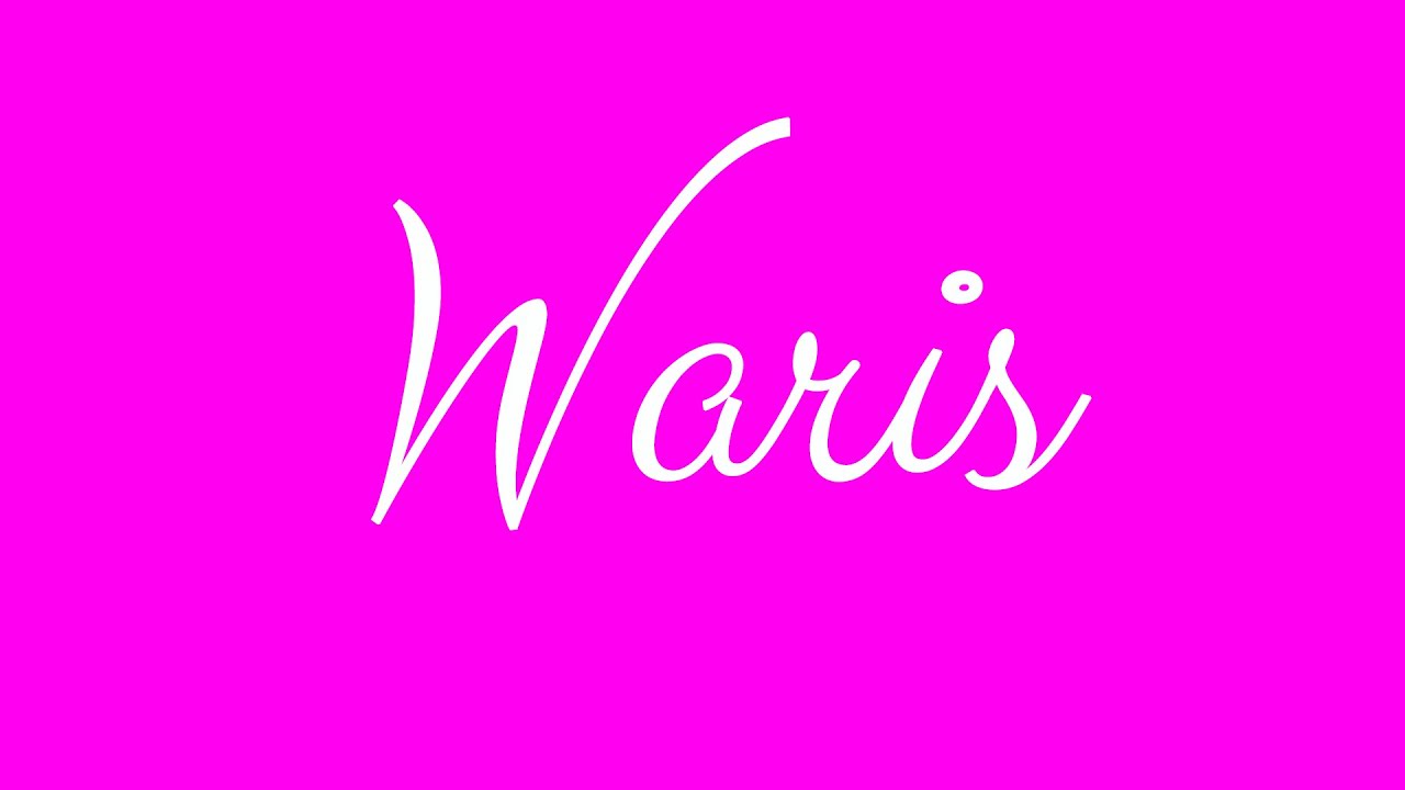 Learn how to Sign the Name Waris Stylishly in Cursive Writing - YouTube