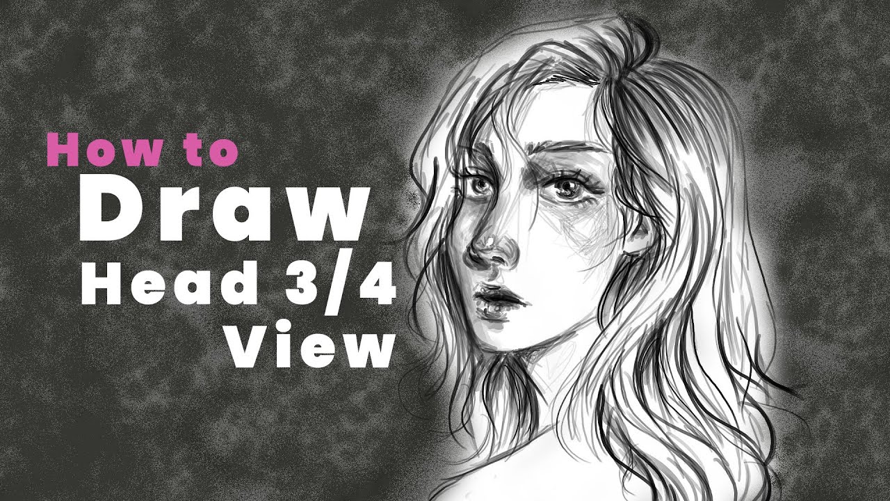 How to draw head 3/4 view digital art speed drawing [MediBang] 표정 얼굴 ...