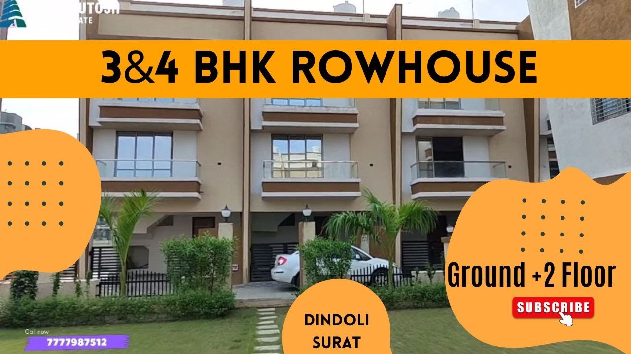 Rowhouse in Dindoli 3&4Bhk Ground+2Floor Surat - YouTube
