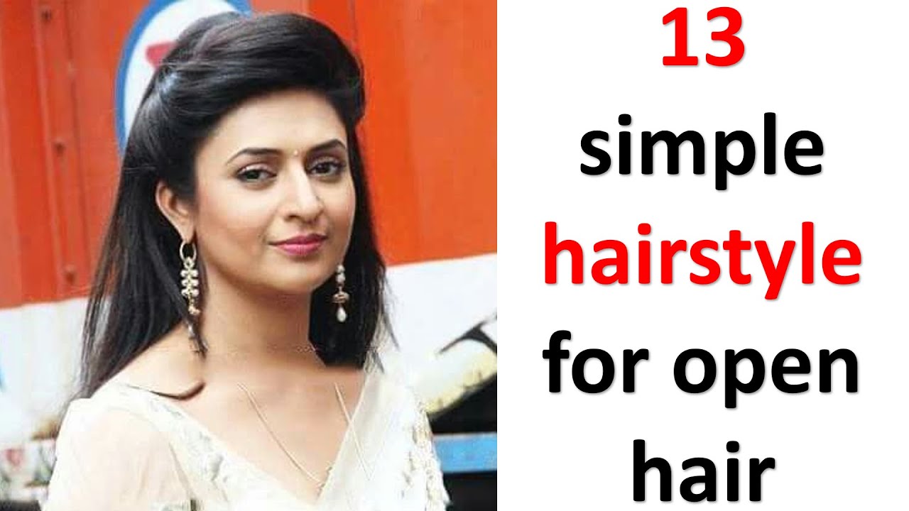 13 Simple hairstyle for open hair | open hairstyle for wedding | cute ...