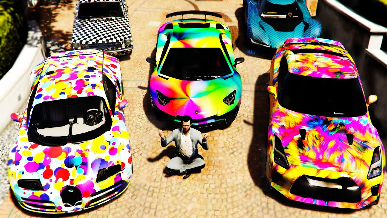 GTA 5 - Stealing Luxury Expensive Modified Cars with Michael! (Real ...