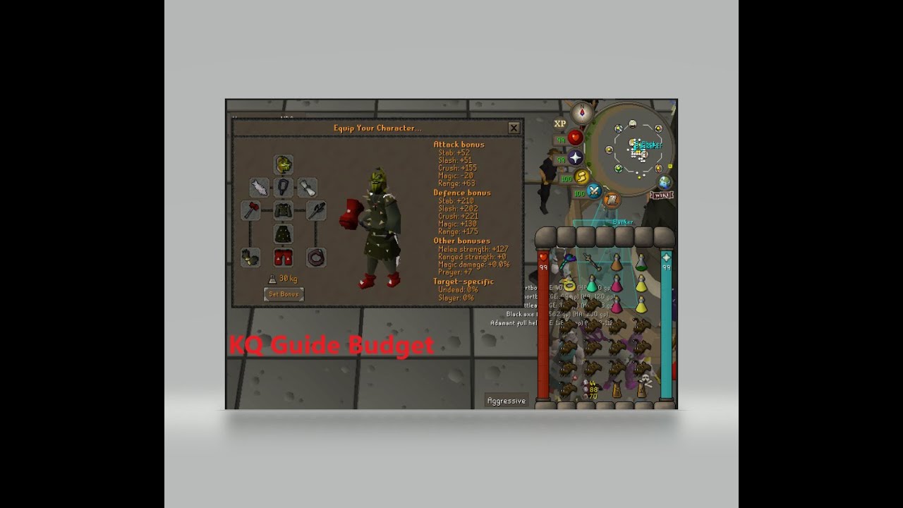 OSRS Kalphite Queen Guide Budget Gear - YouTube