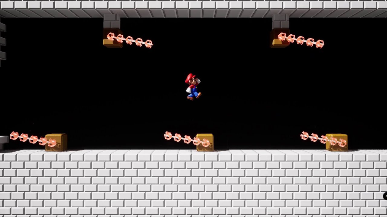 Mario Gameplay : Exploring Castel Level, World 1-4. Made In Unreal ...