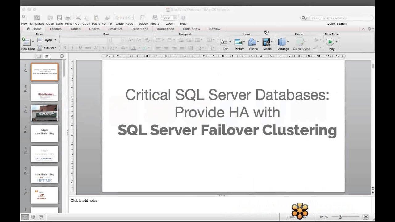 Critical SQL Server Databases: Provide HA with SQL Server Failover Clustering - YouTube