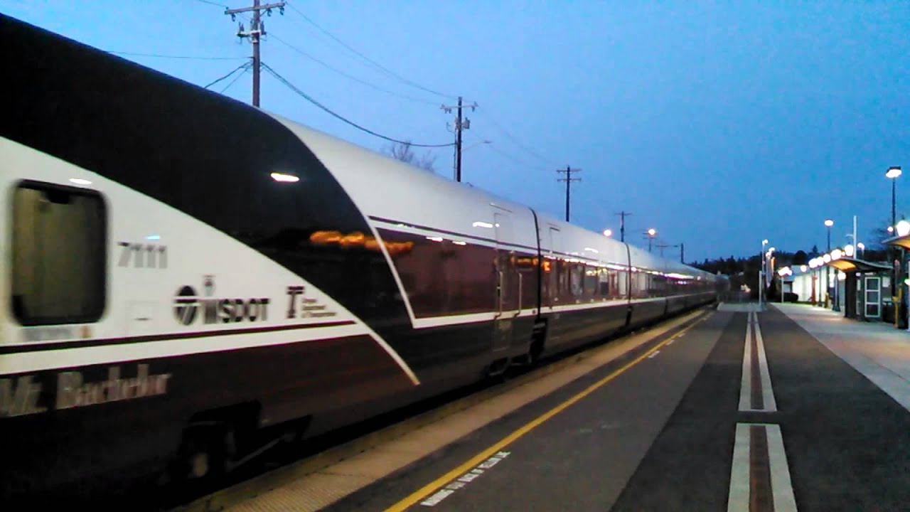 Amtrak Cascades Train #516 with ODOT's Mt. Bachelor Talgo Cab Car ...