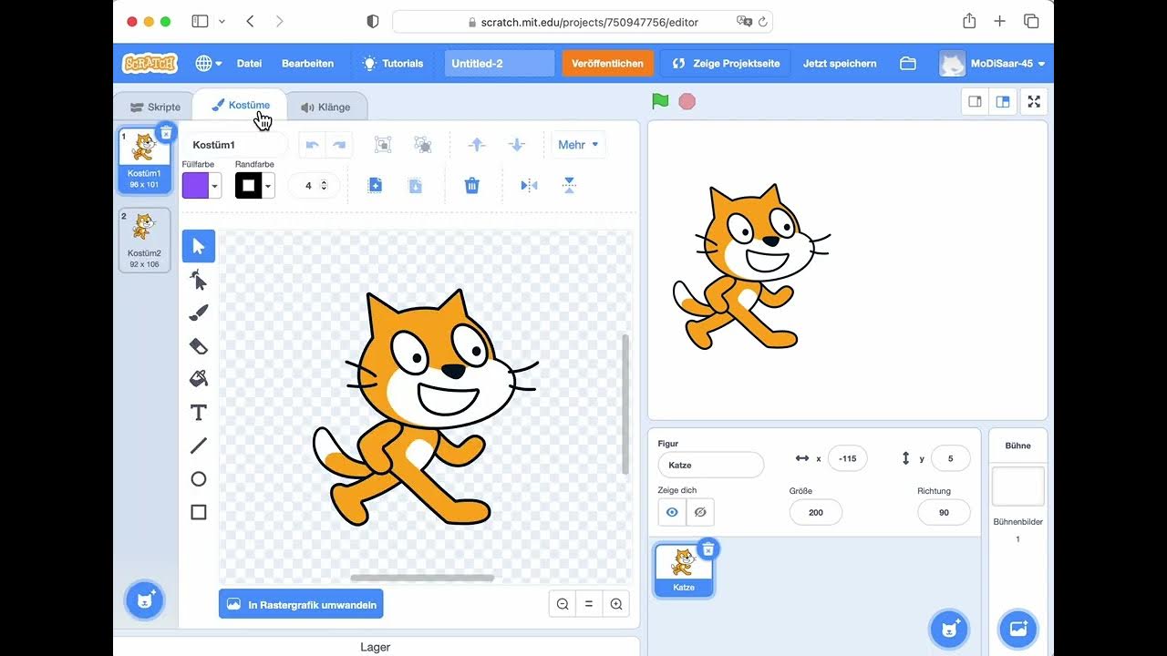 Das erste Scratch Programm - YouTube