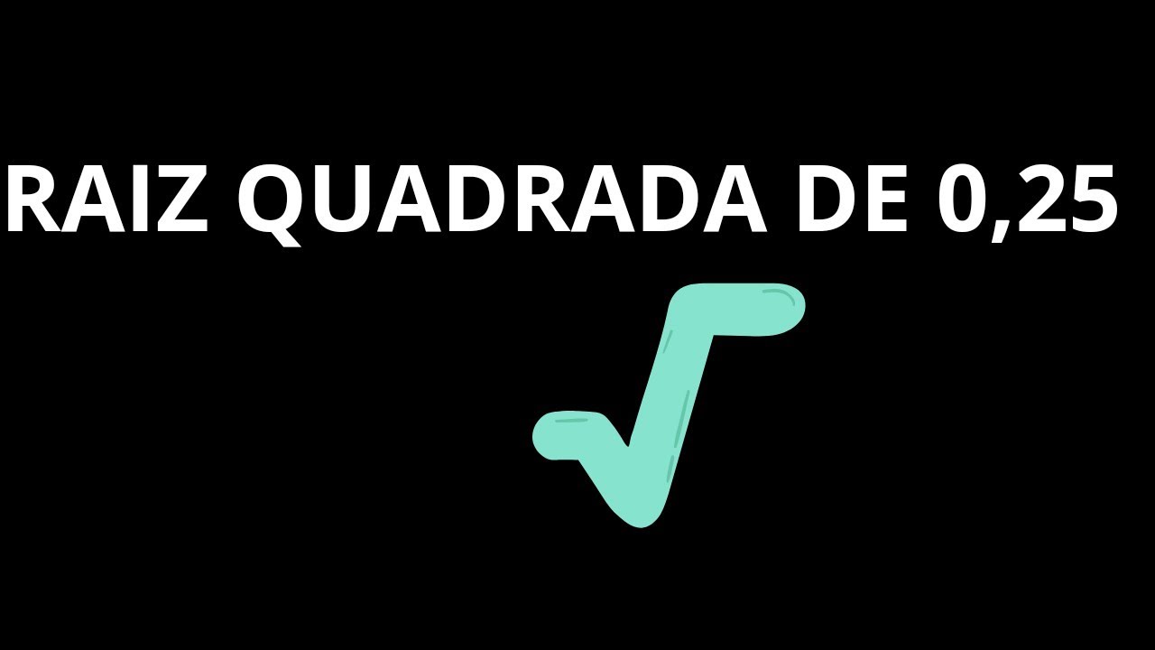 Calcular a raíz quadrada de 0,25#raizquadrada - YouTube