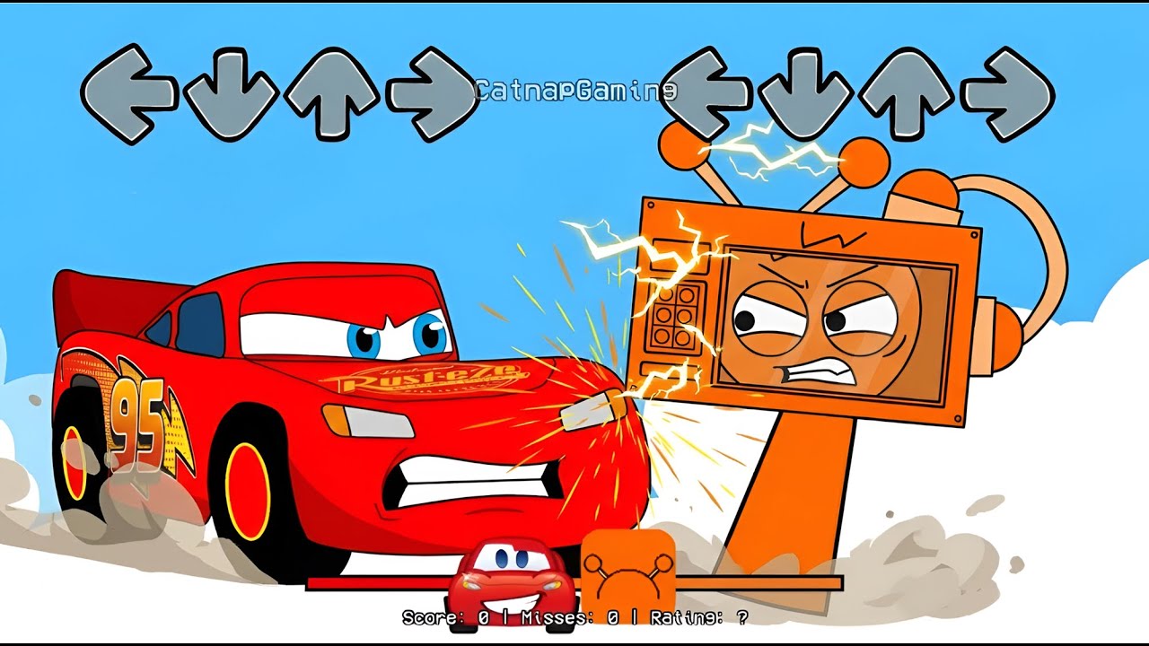 FNF Lightning McQueen VS Sprunki Microwave All Phases 1 Sings Pony Girl ...
