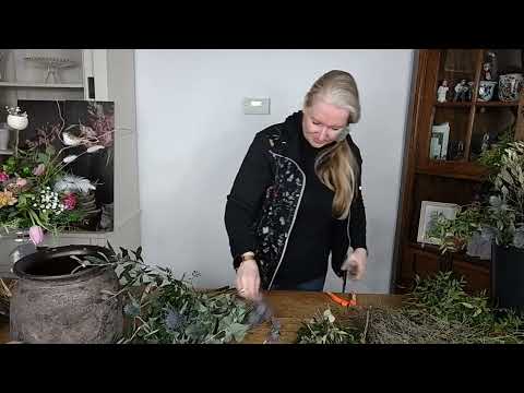Toef of festoen maken workshop diy bloemschikken - YouTube