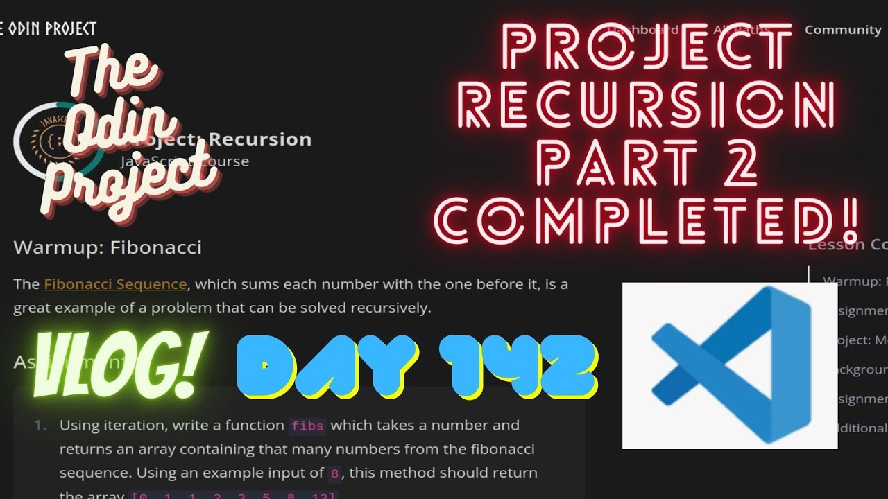 The Odin Project Vlog Day 142 Coding For Beginners Javascript 2942
