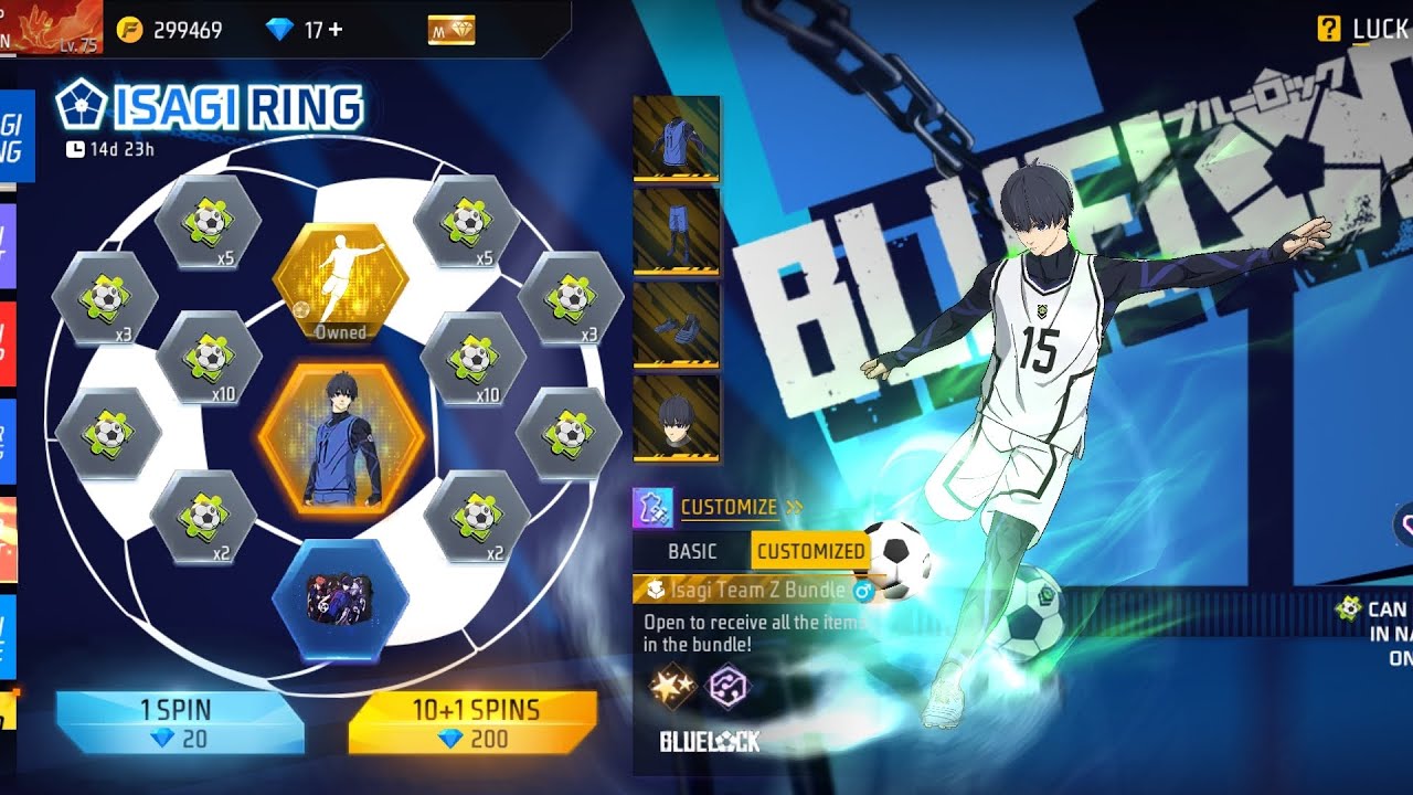 I GOT ALL ITEM IN ISAGI RING EVENT|ONE SPIN TRICK💎💎|10000 DIAMOND 💎💎 ...