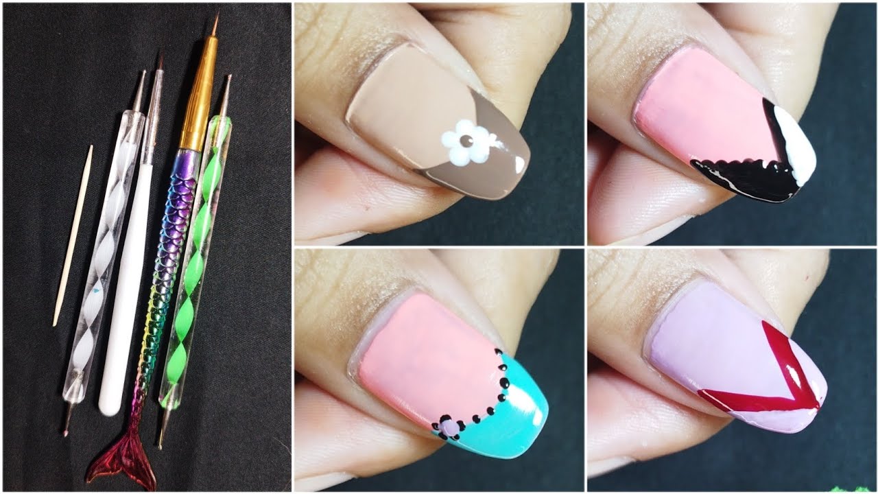 Easy French Tip Nailart tutorial 🤩 || Nailart step by step for ...