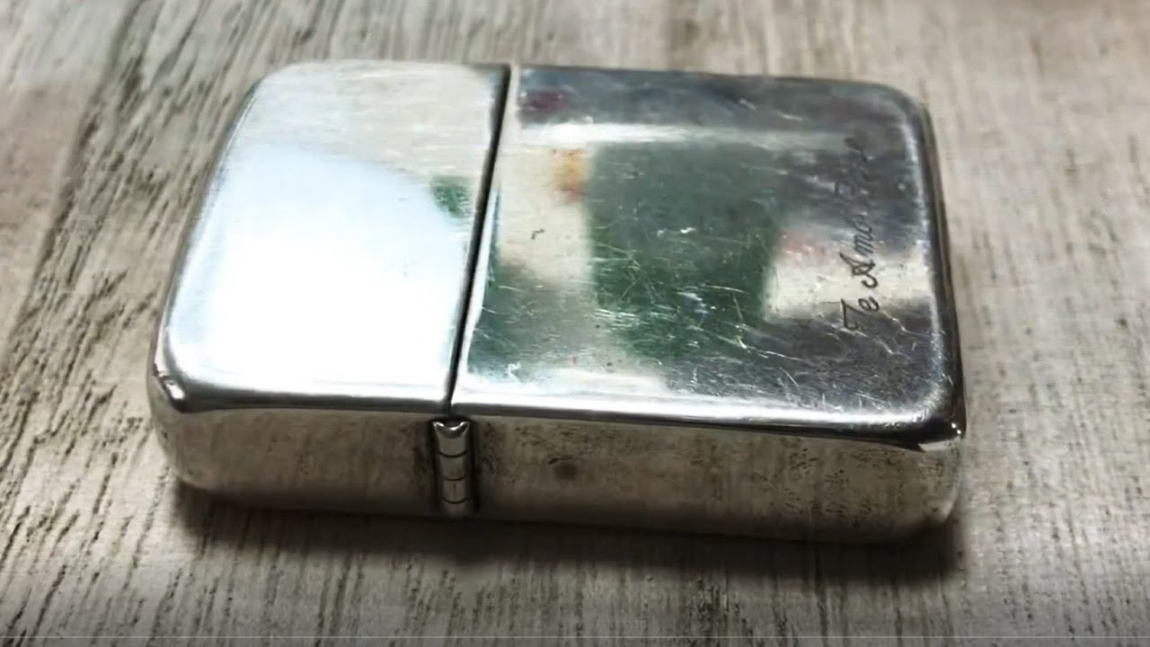 Polish and revive old scratched ZIPPO lighters - YouTube