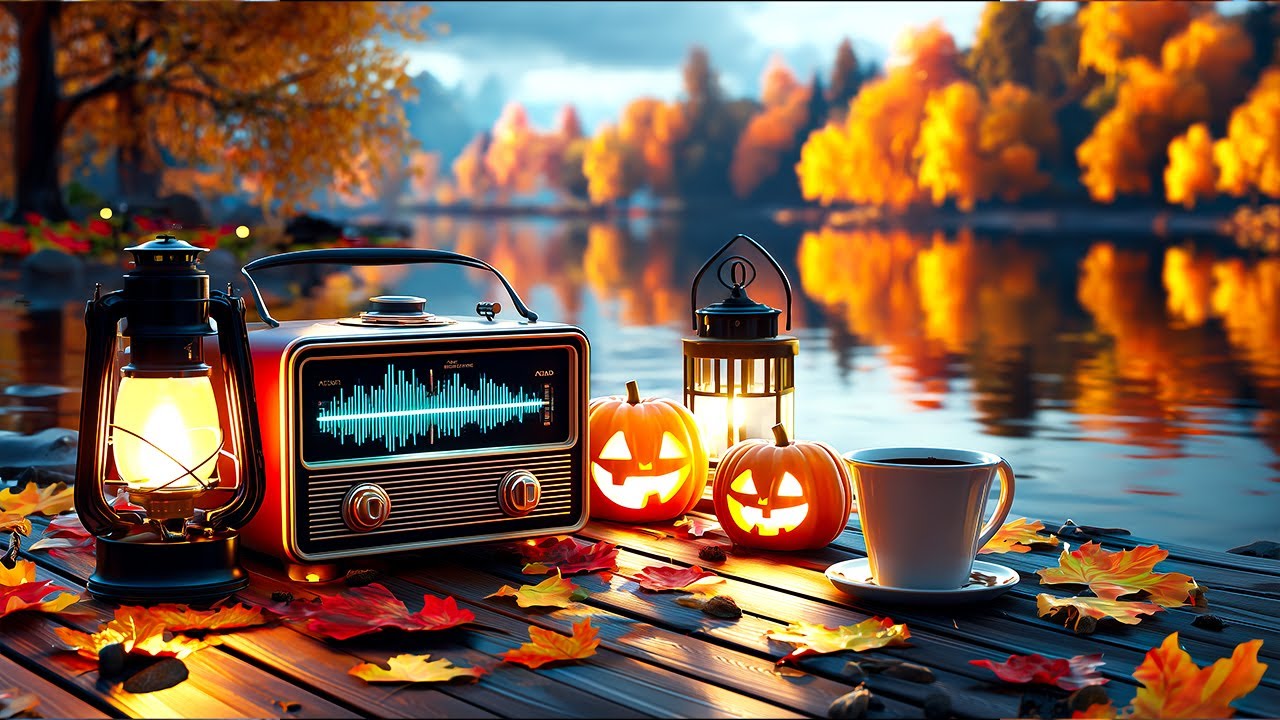 Halloween Evening Jazz – Peaceful Vibes with Pumpkins & Autumn Leaves ...