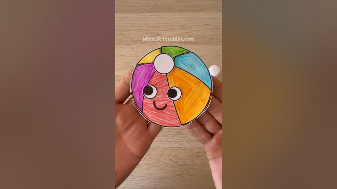 Beach Ball Craft | Color, Cut and Glue | Summer Fine Motor Skills For ...