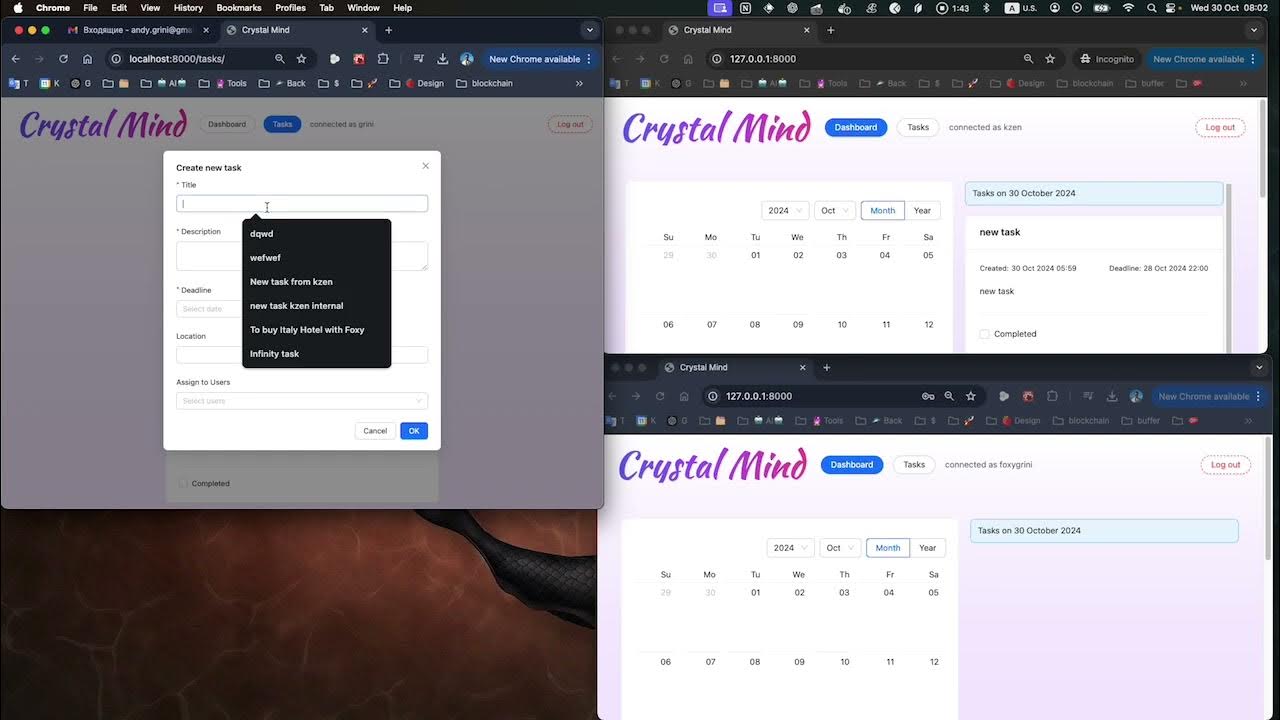 cs50 - web - capstone project - crystal mind - YouTube
