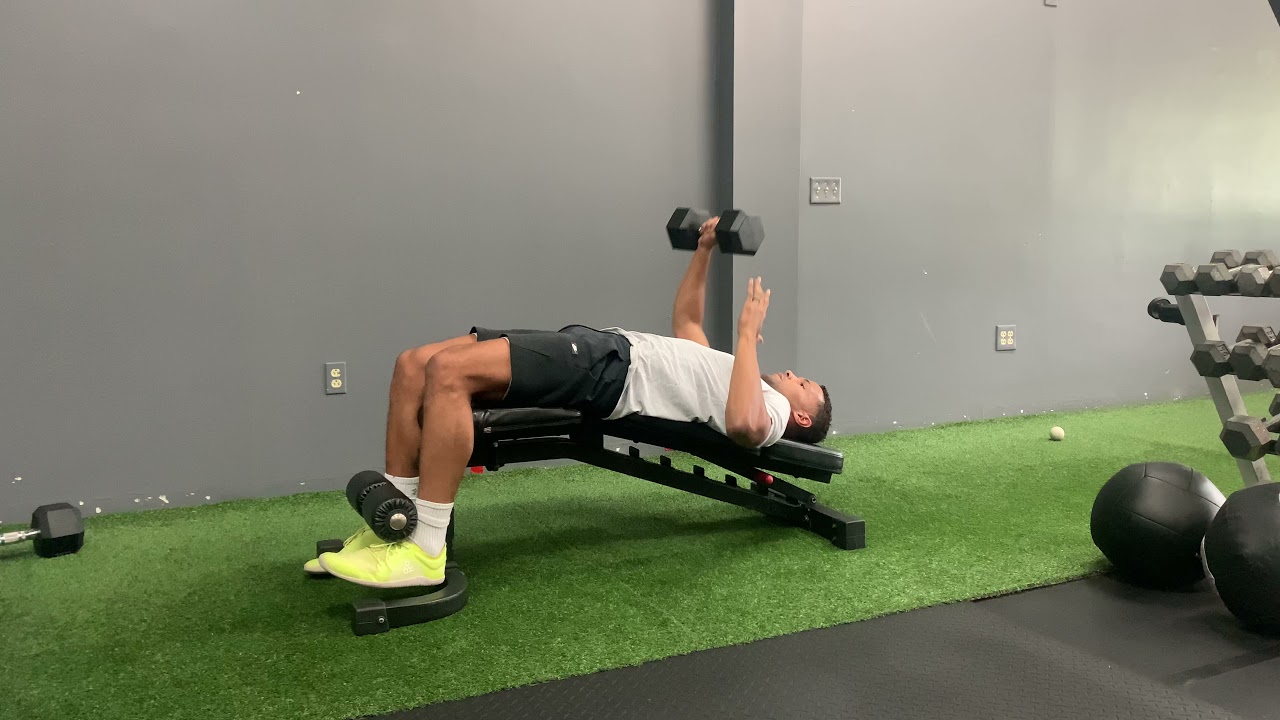 Single Arm Decline DB/kB Bench Press - YouTube