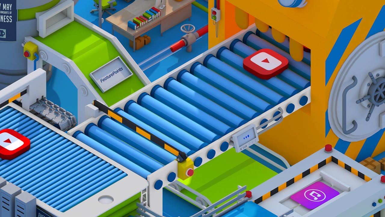 Isometric Factory Loop - Cinema4D - YouTube