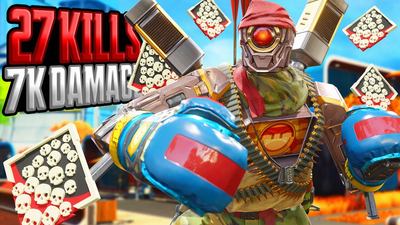 INSANE Pathfinder 27 KILLS and 7,000 Damage Apex Legends Gameplay ...