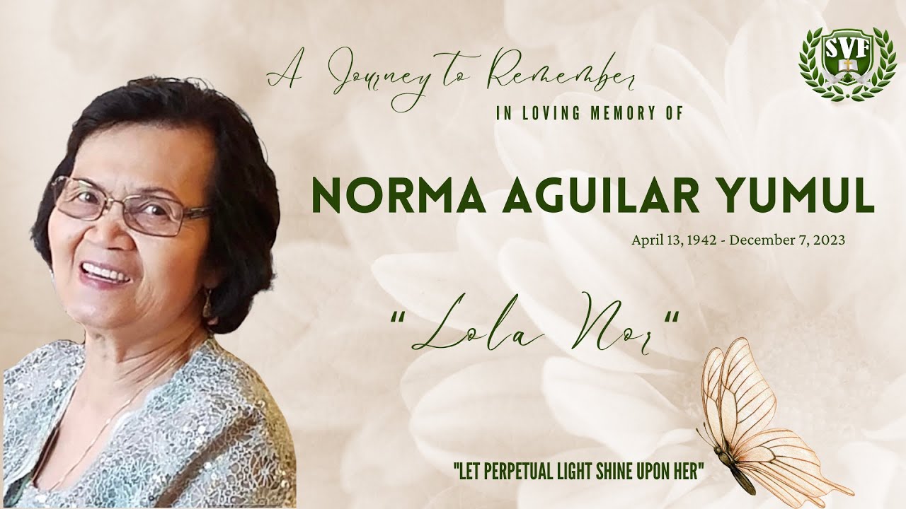 Norma Aguilar Yumul. May her dedication and selflessness continue to ...
