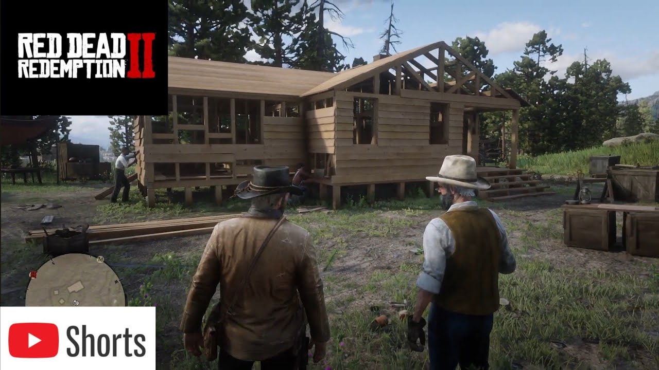 RDR2 ARTHUR VISITS THE NEIGHBORING FAMILY WHO IS BUILDING THEIR HOUSE ...