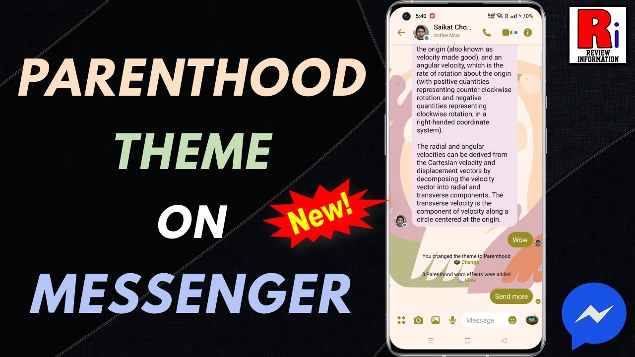 How to Activate Parenthood Theme on Facebook Messenger - YouTube