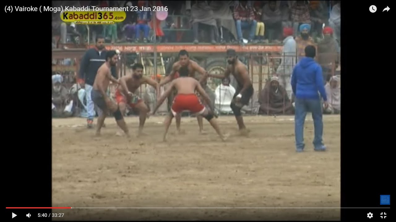 (4) Vairoke ( Moga) Kabaddi Tournament 23 Jan 2016 - YouTube