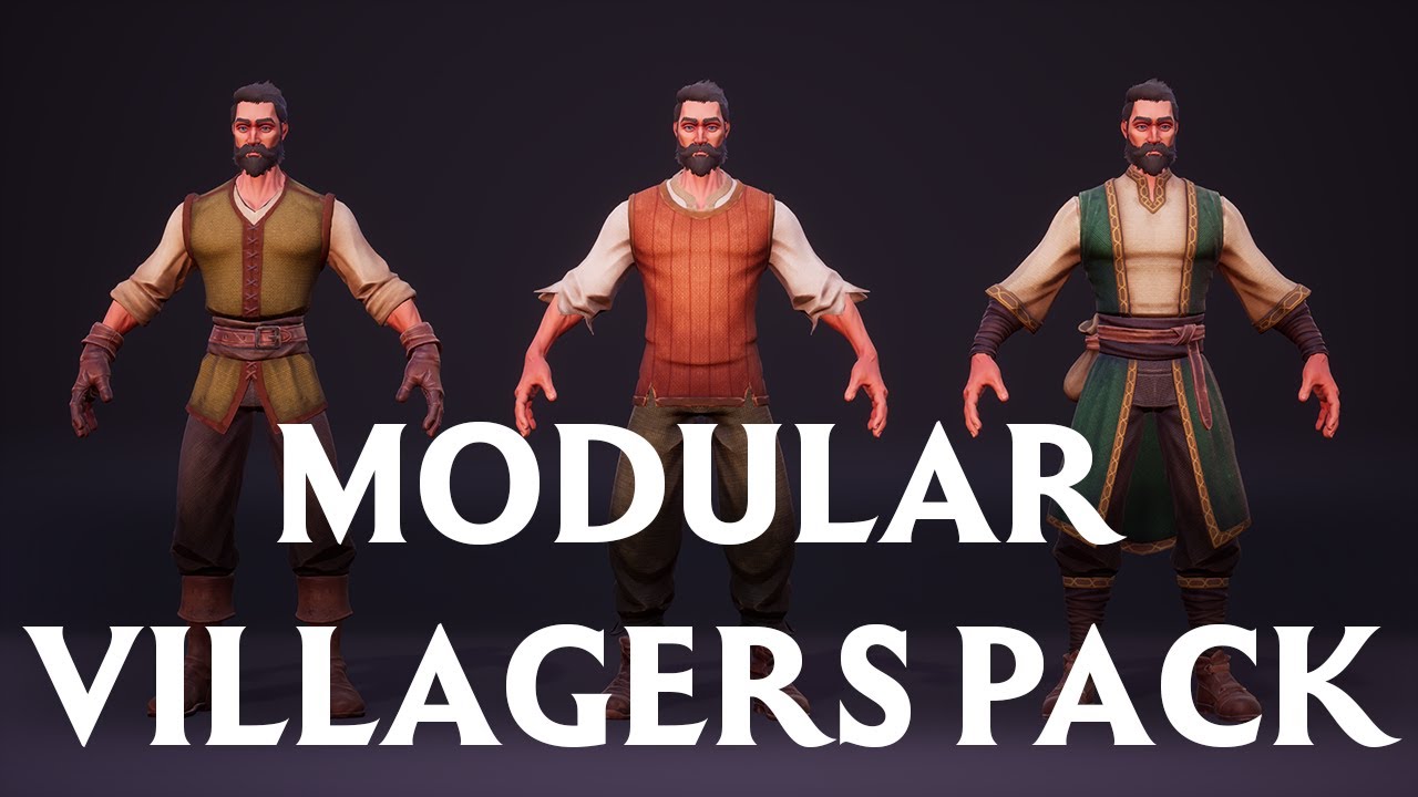 GAME READY - Modular Villagers Pack - 3D Characters - YouTube