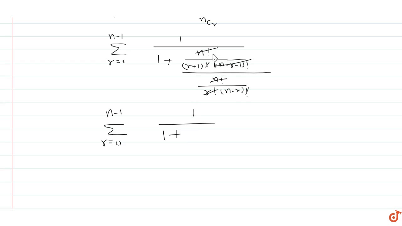 The value of `sum_(r=0)^(n-1)^n C_r//(^n C_r+^n C_(r+1))` equals a. `n+ ...