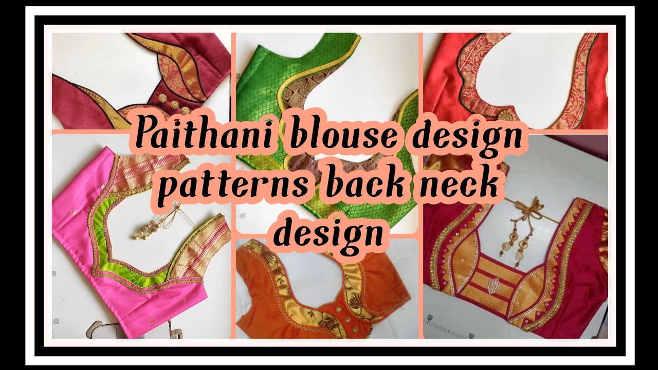 Paithani blouse design patterns back neck design new 2022 part- 2 - YouTube