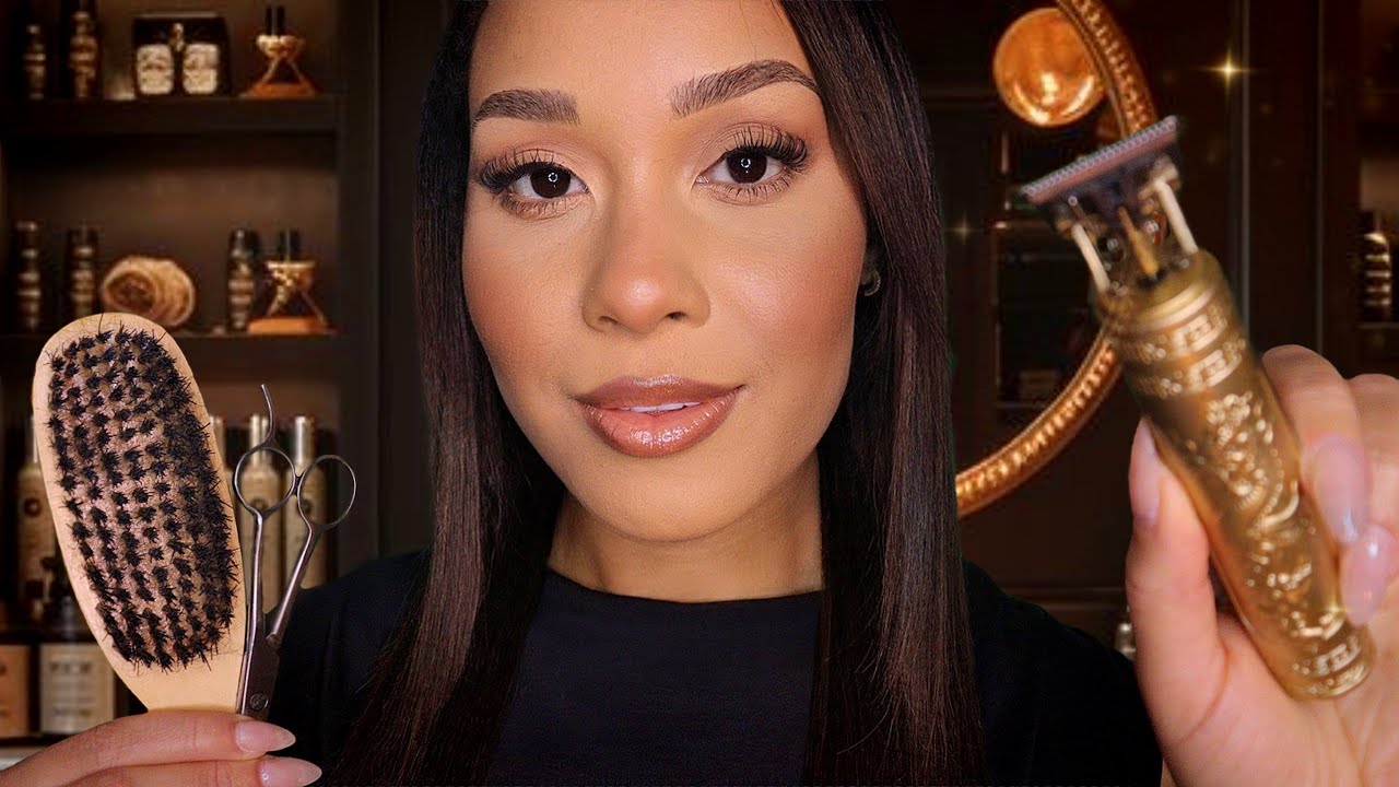 ASMR For Gentlemen: Relaxing Barbershop Shave, Haircut, Massage & Brows ...