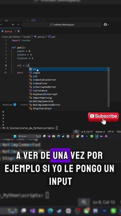 Piedra Papel y Tijera en Python - Parte 1 - #Python #Programación # ...