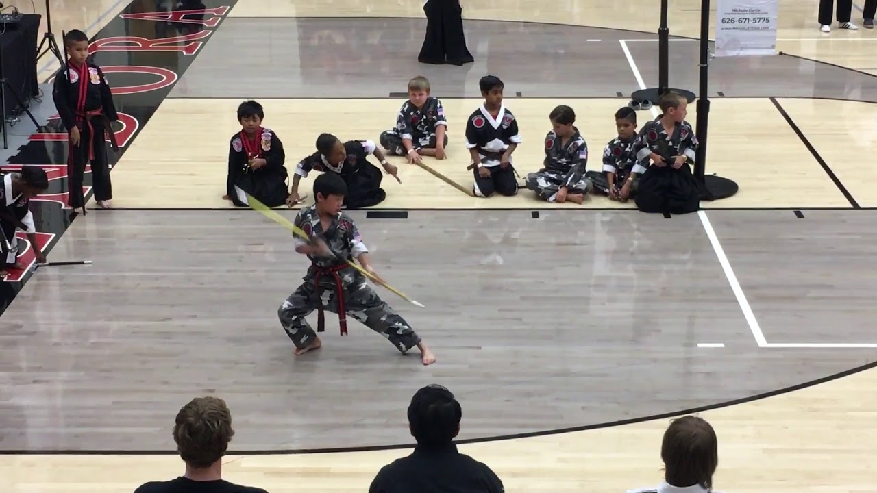 Red Dragon American Bo Form 1 - YouTube